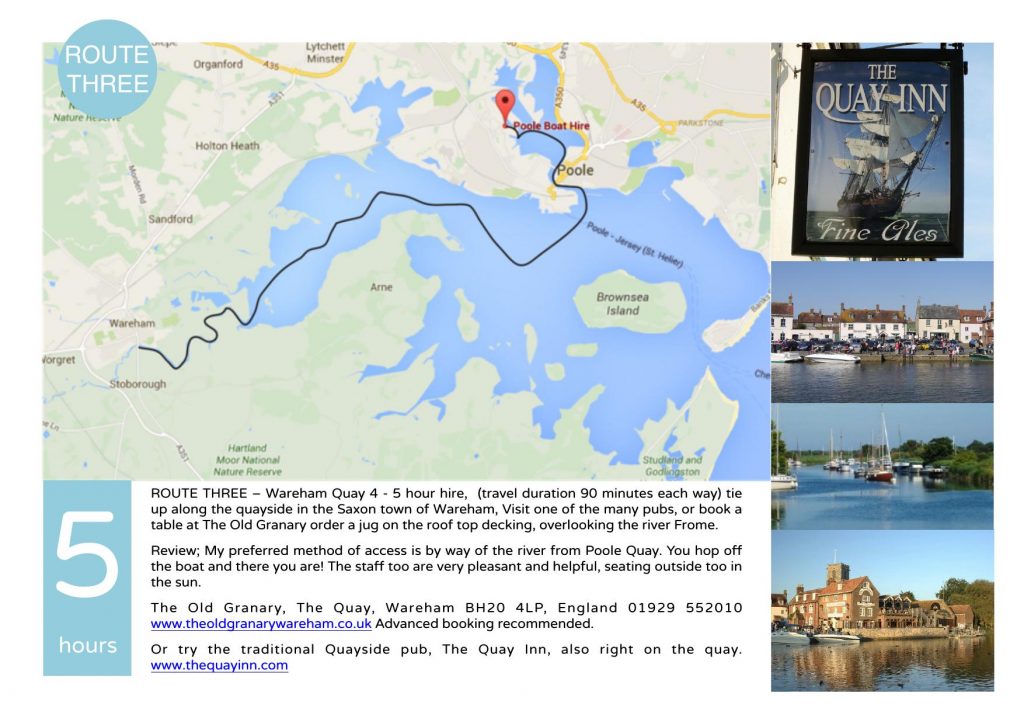 ROUTE PLANS – POOLE BOAT HIRE